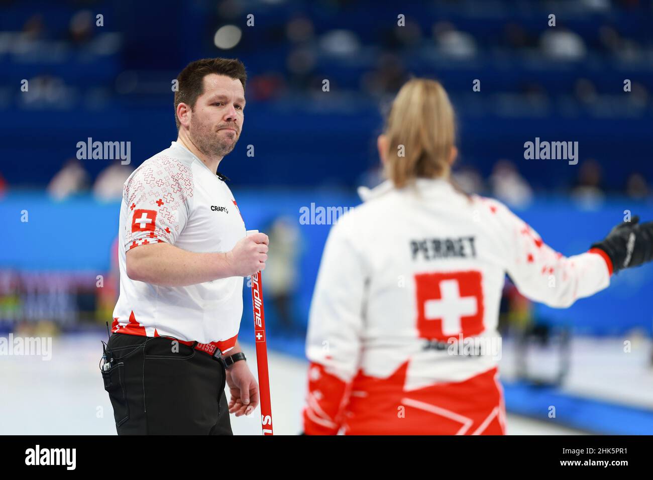 Beijing, China. 2nd Feb, 2022. Jenny Perret (R) and Martin Rios of ...