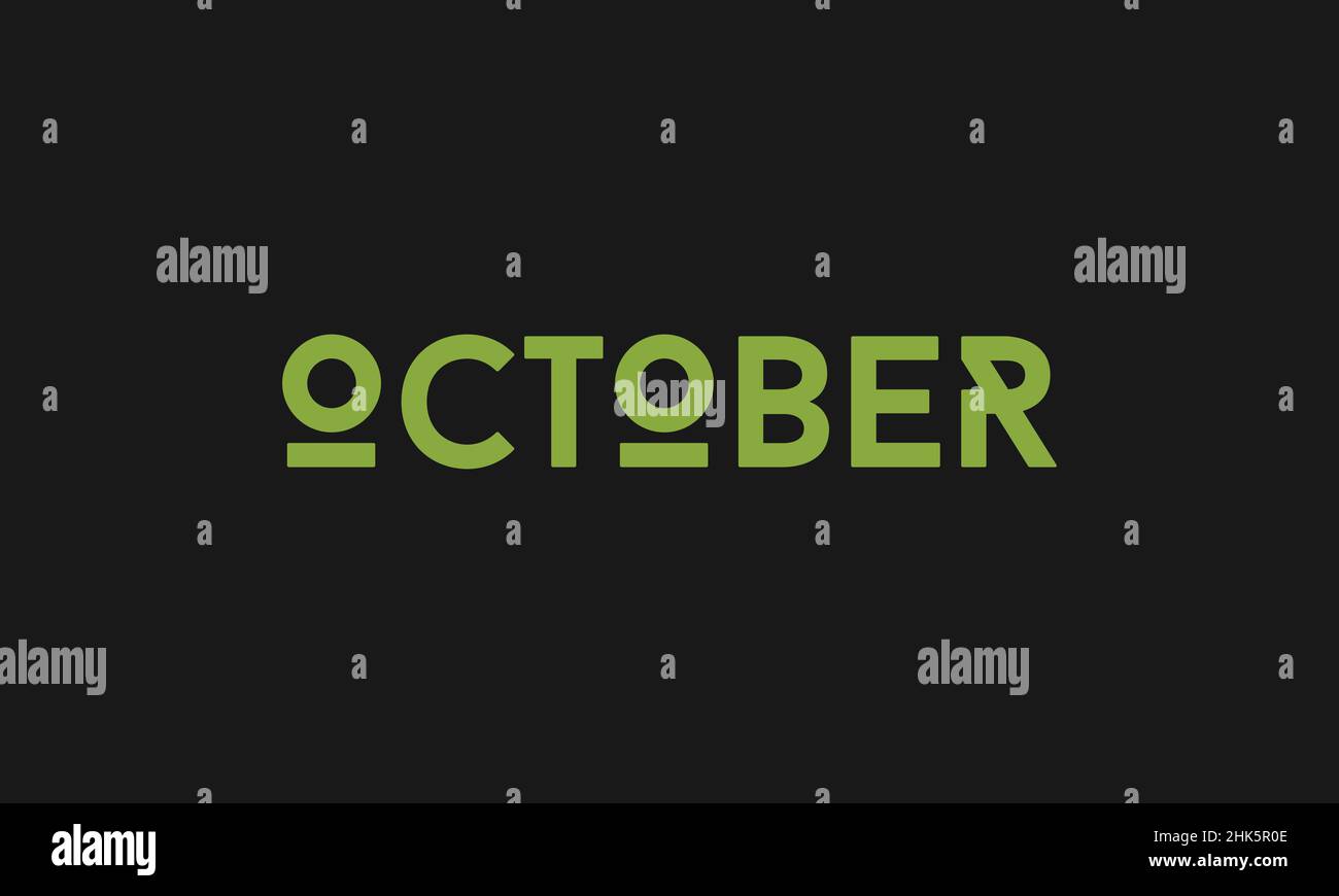 Word OCTOBER in letters - Initial vector design - Premium Icon, Logo ...