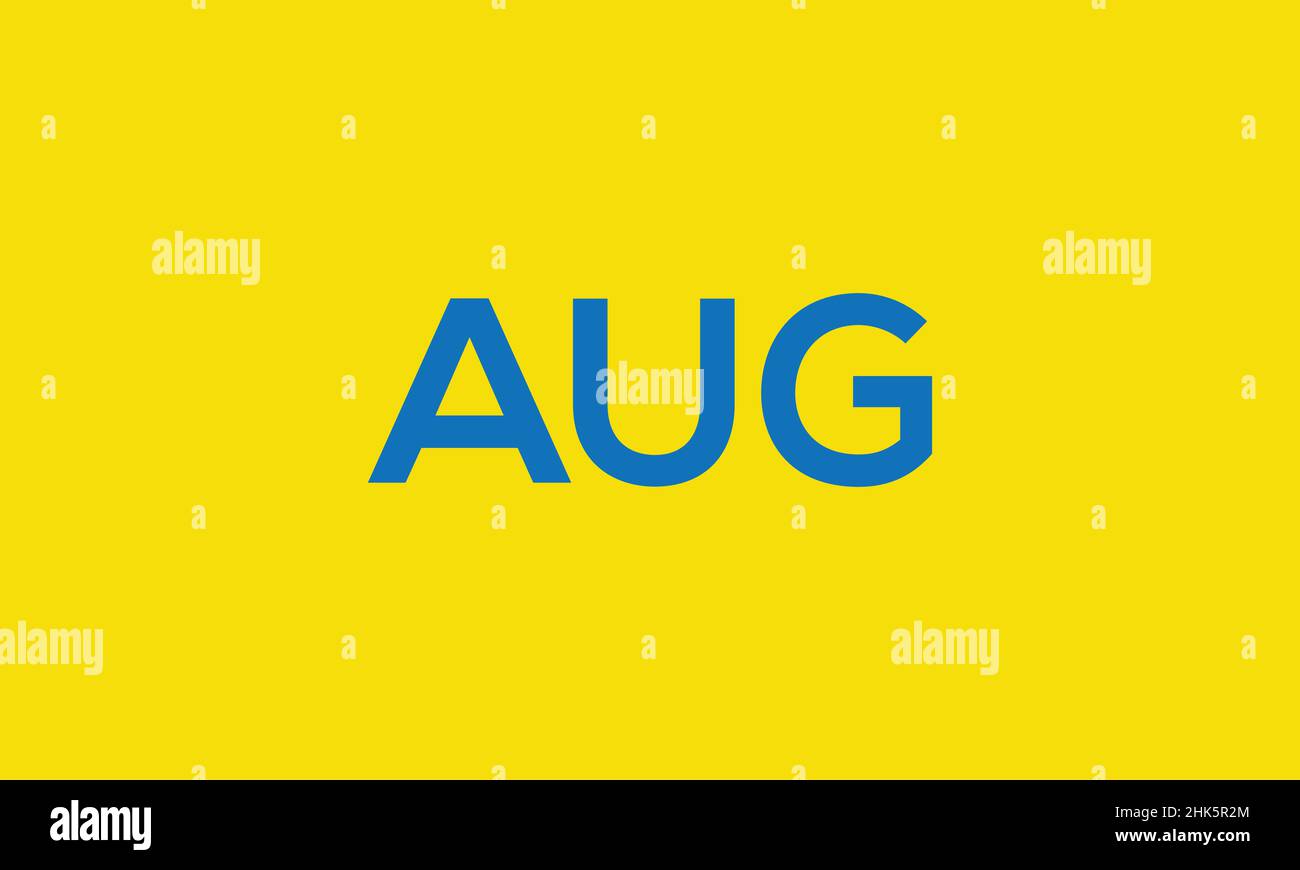 Word AUG in letters - Initial vector design - Premium Icon, Logo vector ...