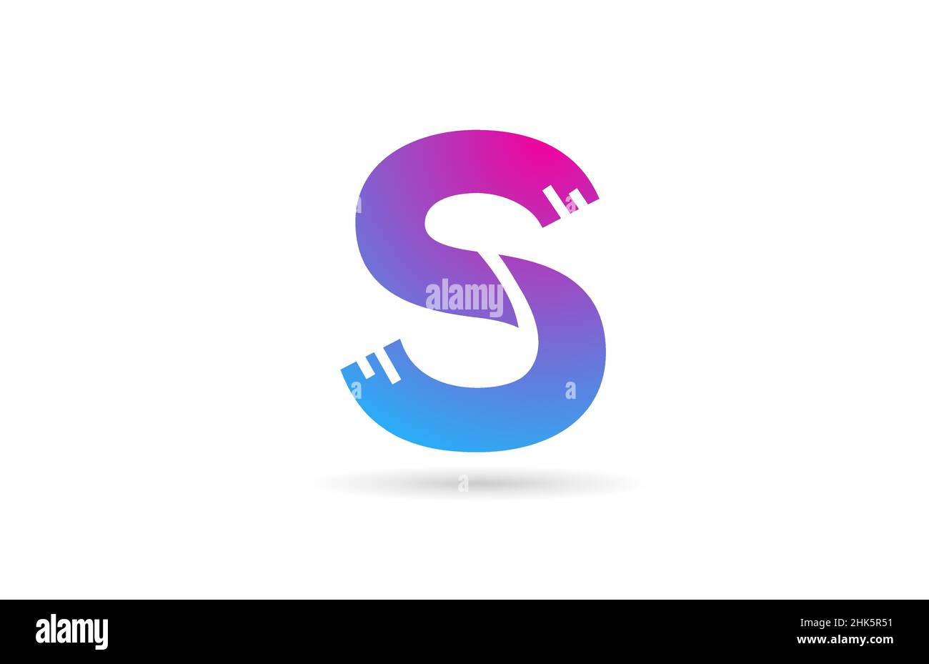 S alphabet letter logo for business and company. Pink blue colour ...