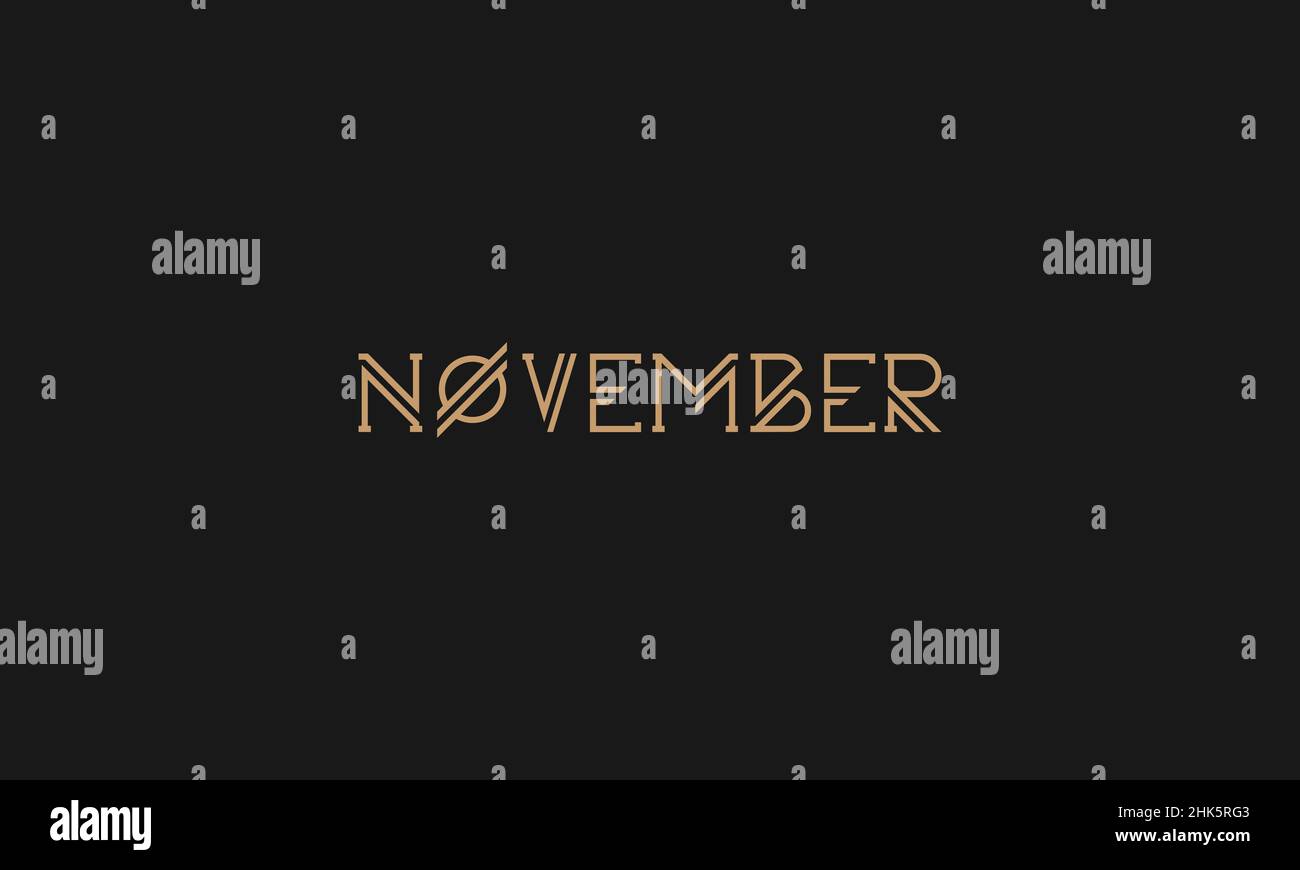 Word NOVEMBER in letters - Initial vector design - Premium Icon, Logo ...