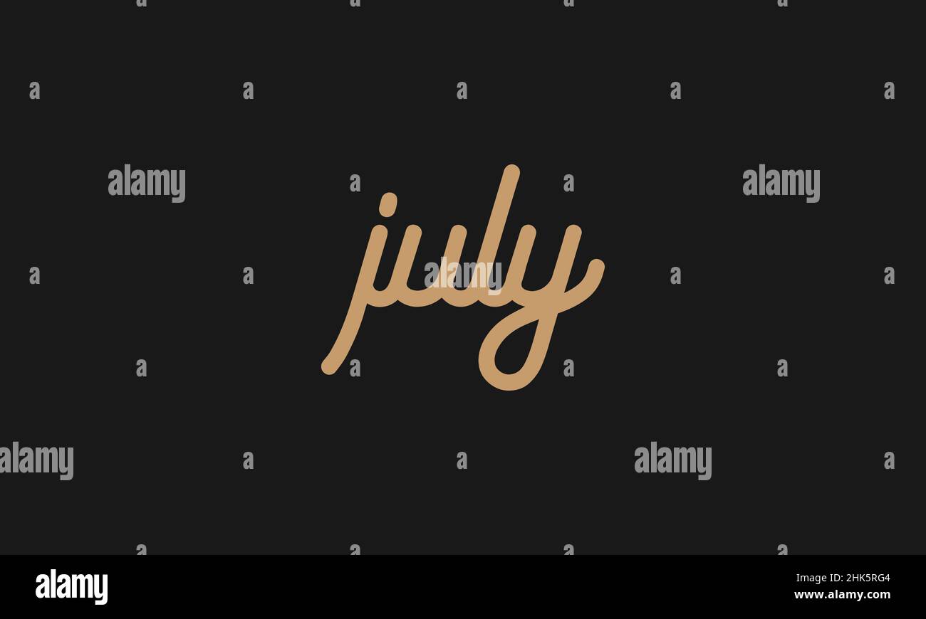Word JULY in letters - Initial vector design - Premium Icon, Logo ...