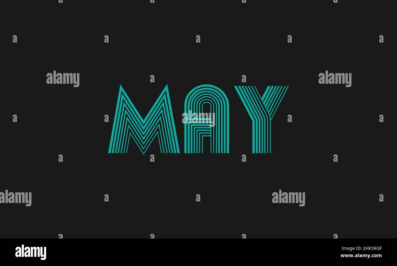Word MAY in letters - Initial vector design - Premium Icon, Logo vector ...