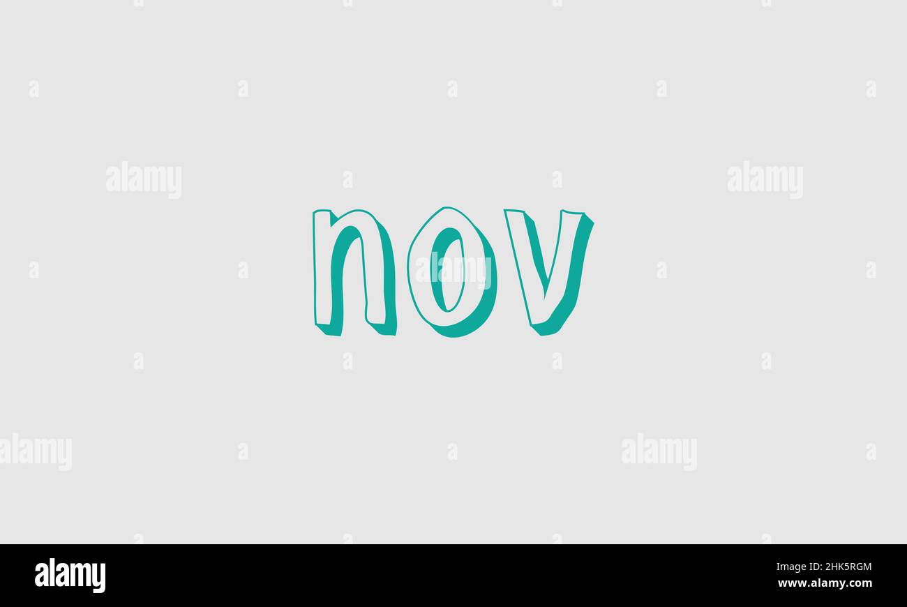 Word NOV in letters - Initial vector design - Premium Icon, Logo vector ...