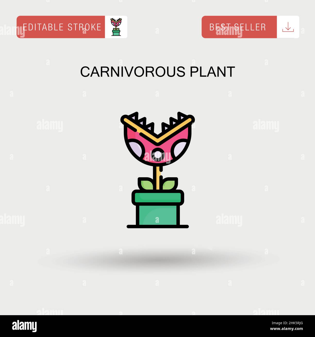 Carnivorous plant Simple vector icon Stock Vector Image & Art - Alamy