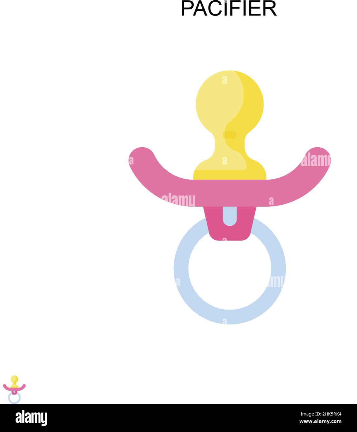 Pacifier Simple vector icon. Illustration symbol design template for ...
