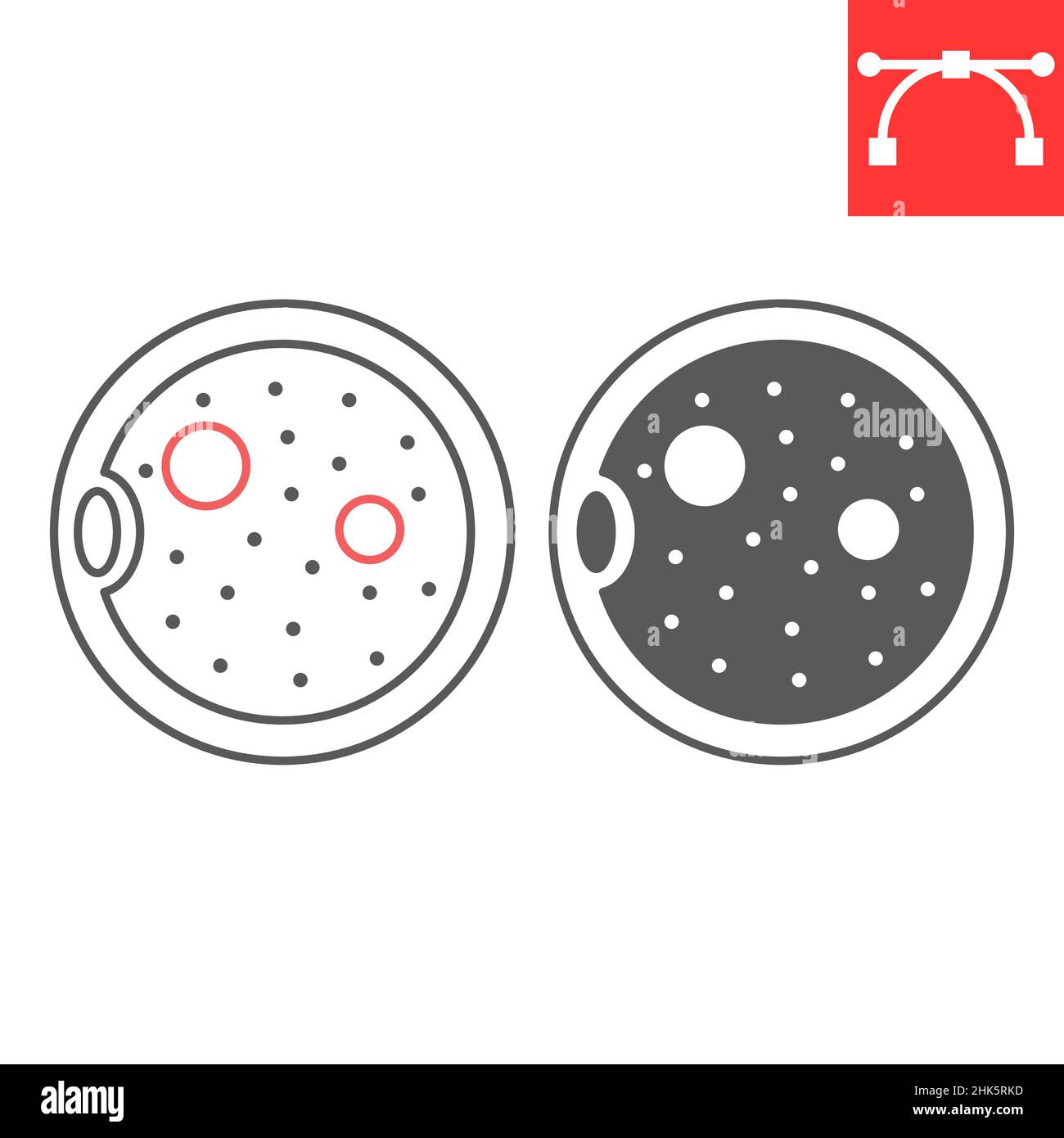 Ovum line and glyph icon, reproductive and pregnancy, Ovum vector icon ...