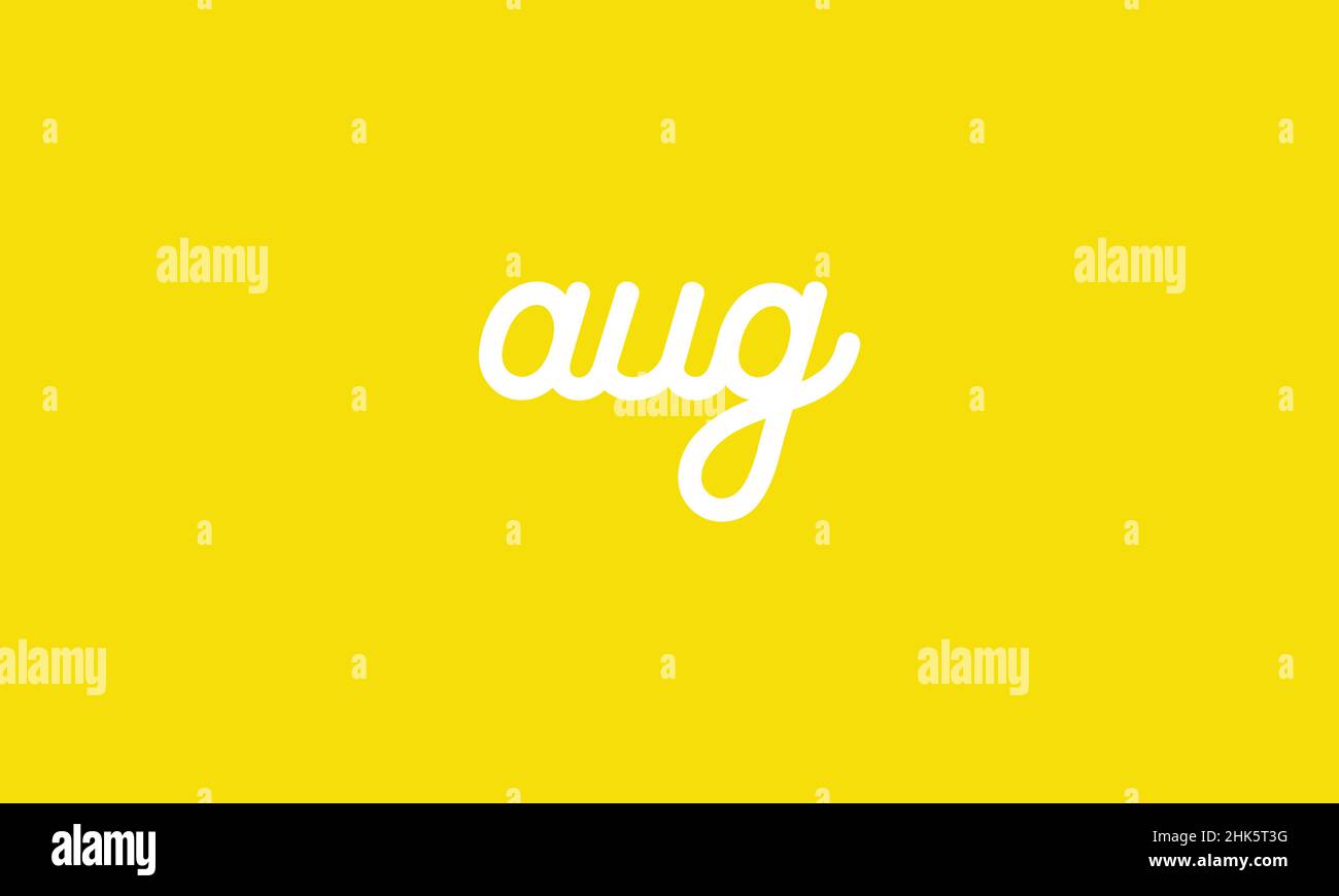 Word AUG in letters - Initial vector design - Premium Icon, Logo vector ...