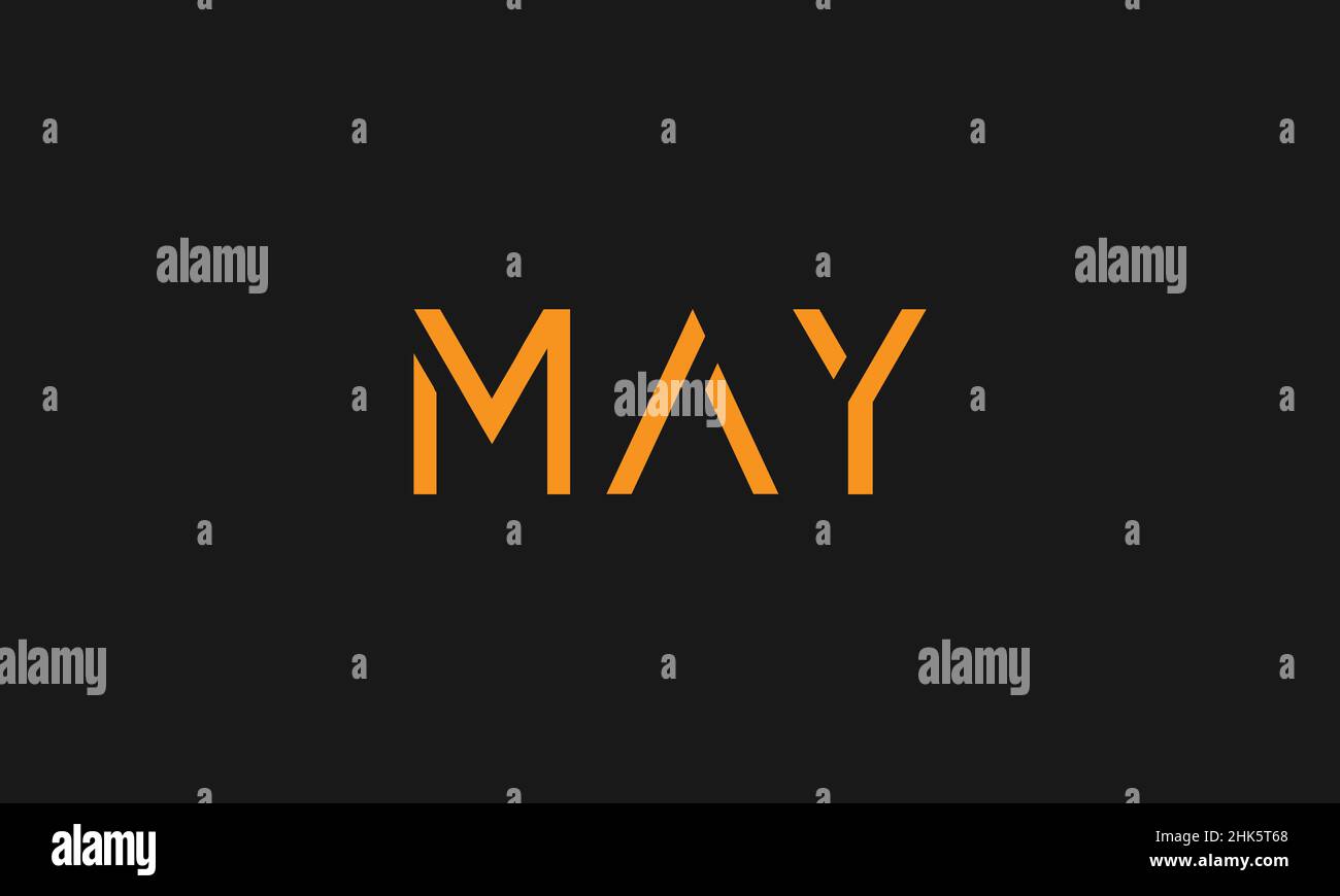 Word MAY in letters - Initial vector design - Premium Icon, Logo vector ...