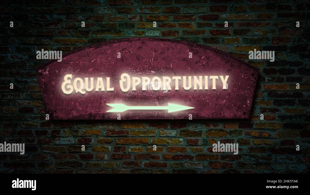 Street Sign the Direction Way to EQUAL OPPORTUNITY Stock Photo - Alamy
