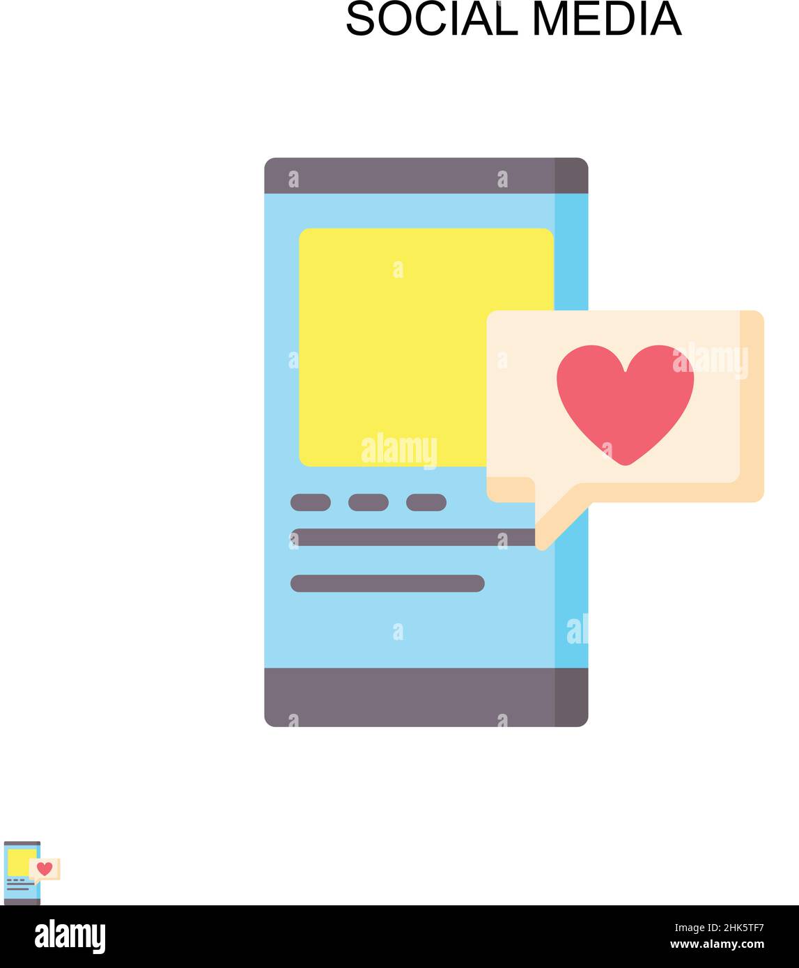 Social media Simple vector icon. Illustration symbol design template ...