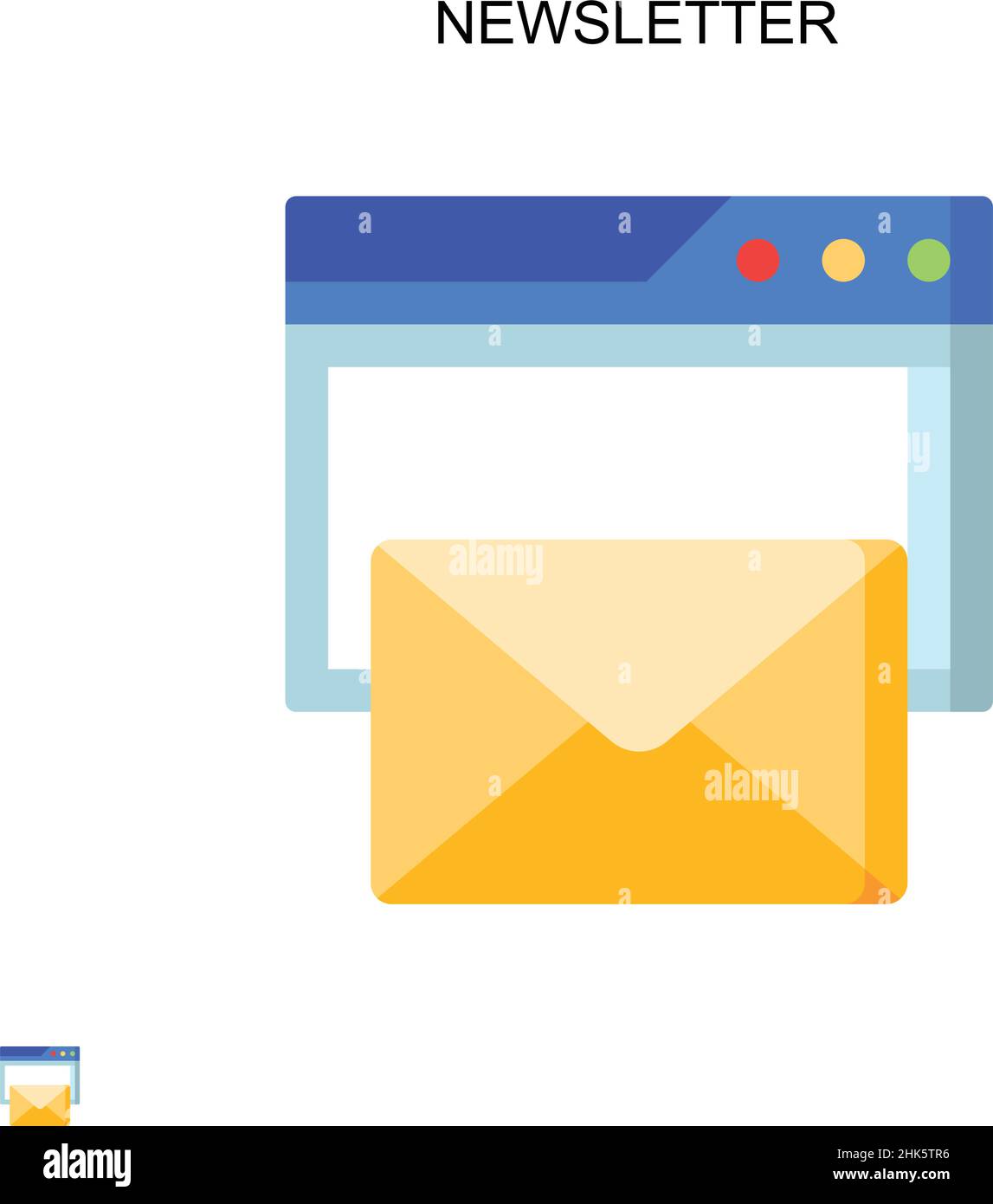 Newsletter Simple vector icon. Illustration symbol design template for ...