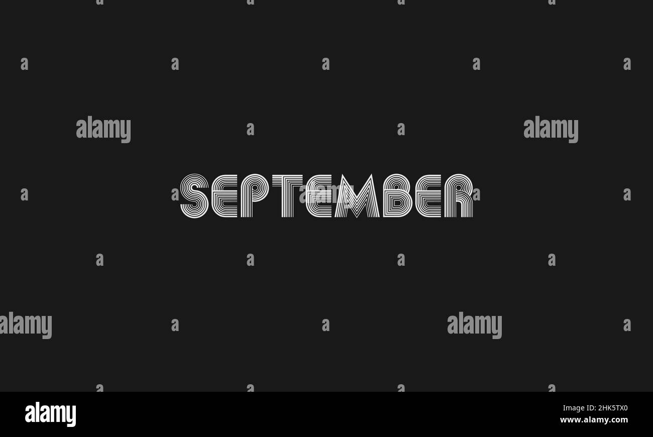 Word SEPTEMBER in letters - Initial vector design - Premium Icon, Logo ...