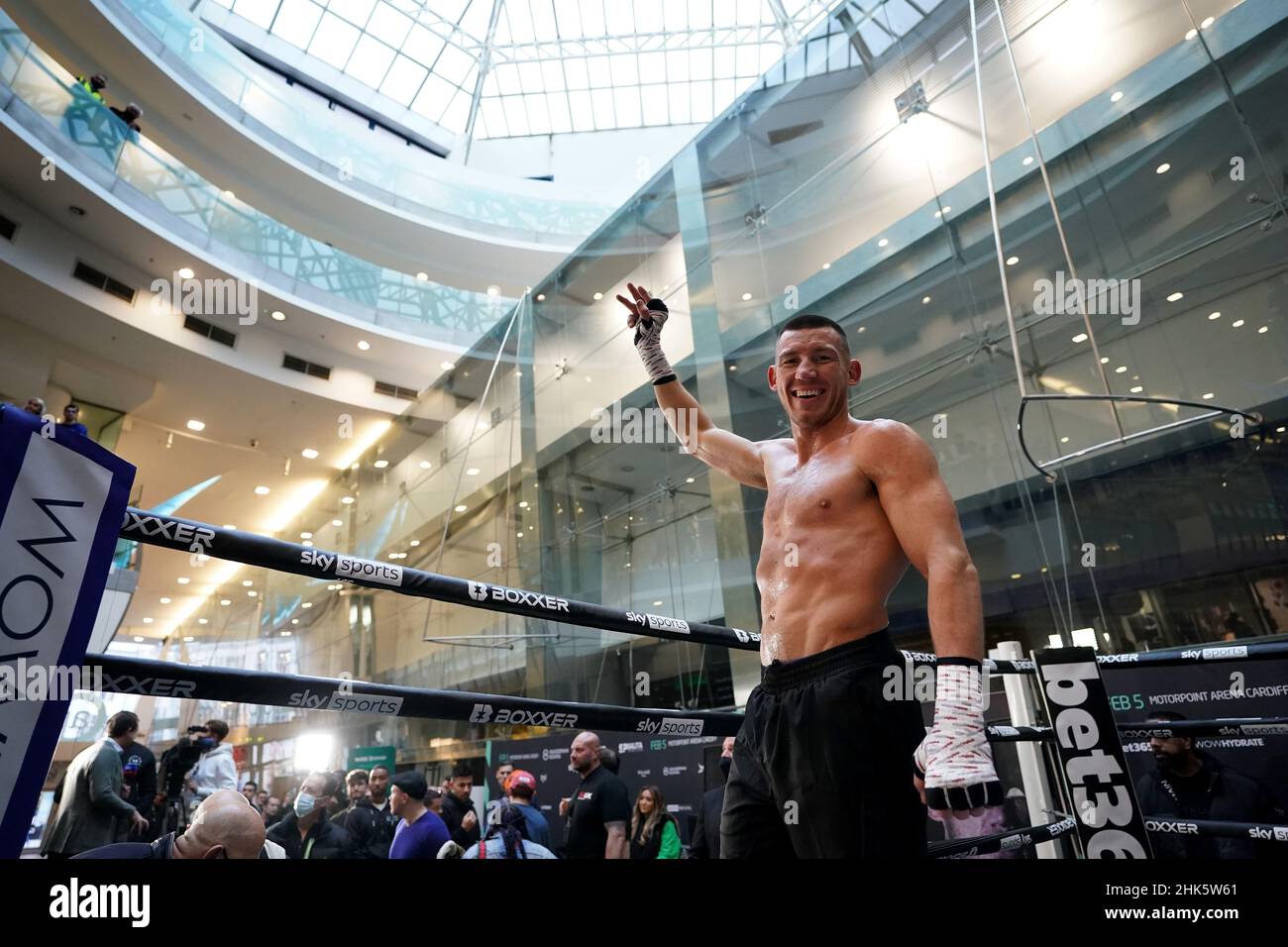 Liam Williams during a public workout at the Capitol Shopping Centre ...