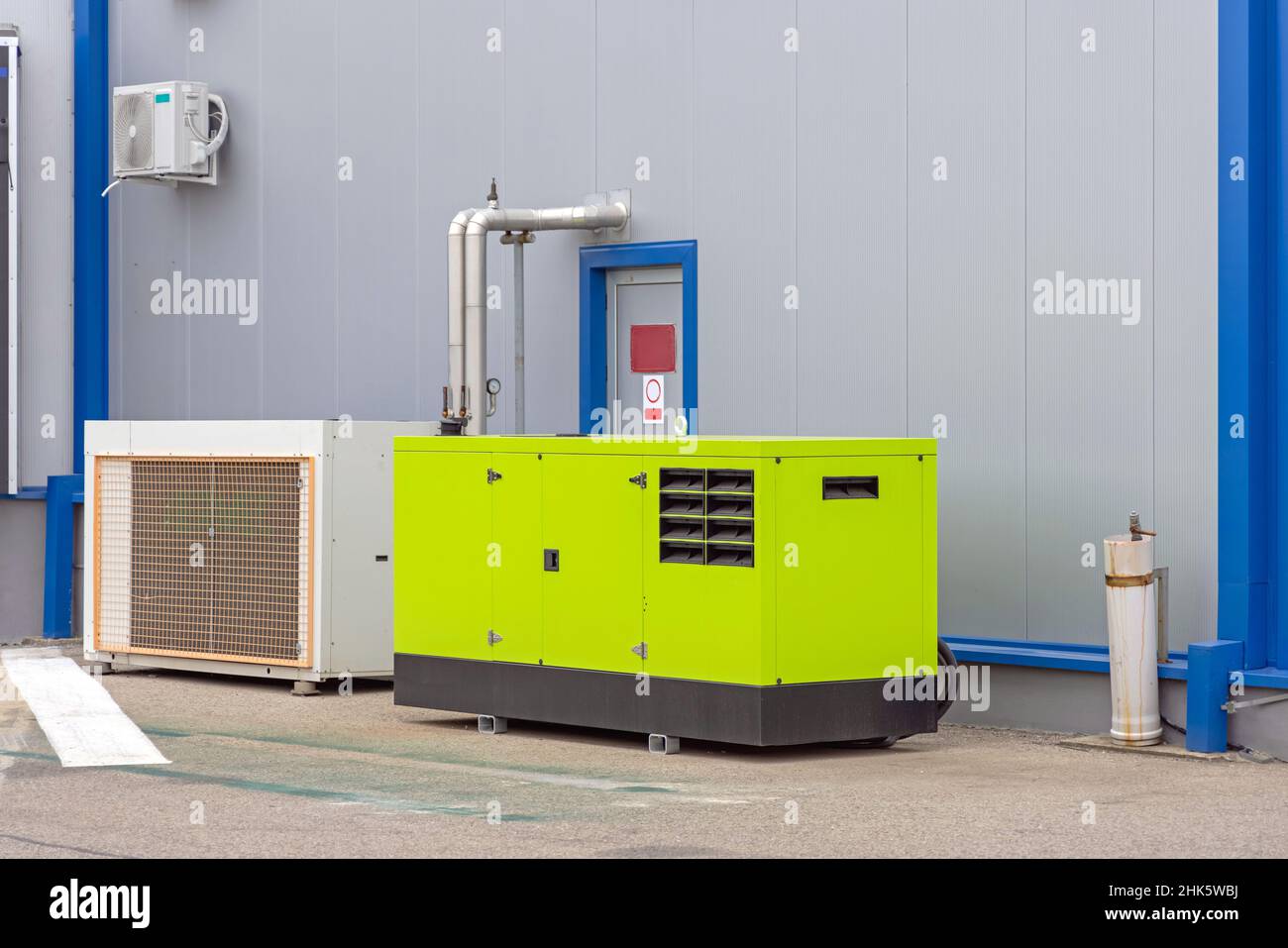 Auxiliary Emergency Power Generator for Factory Warehouse Stock Photo ...