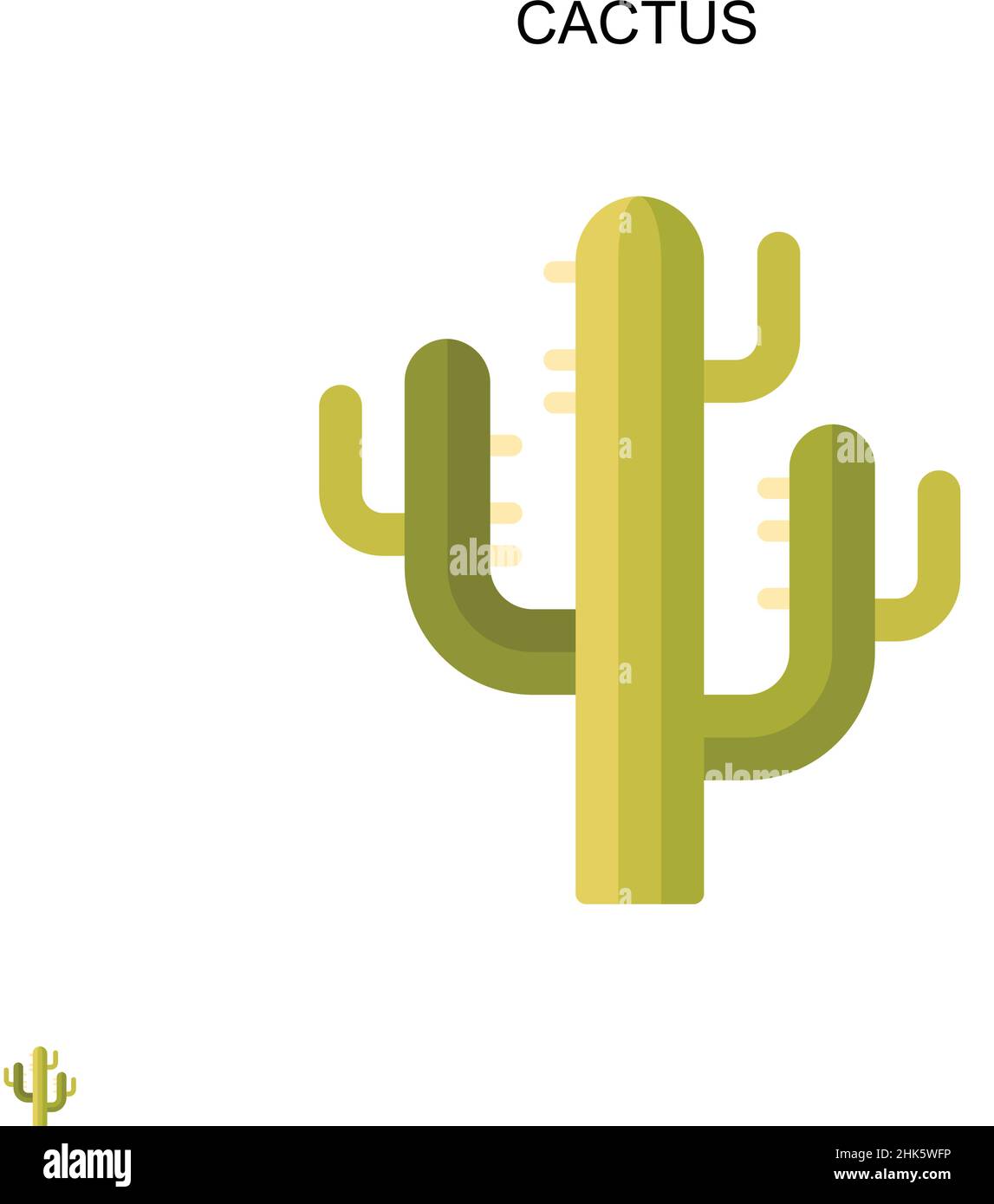 Cactus Simple vector icon. Illustration symbol design template for web ...