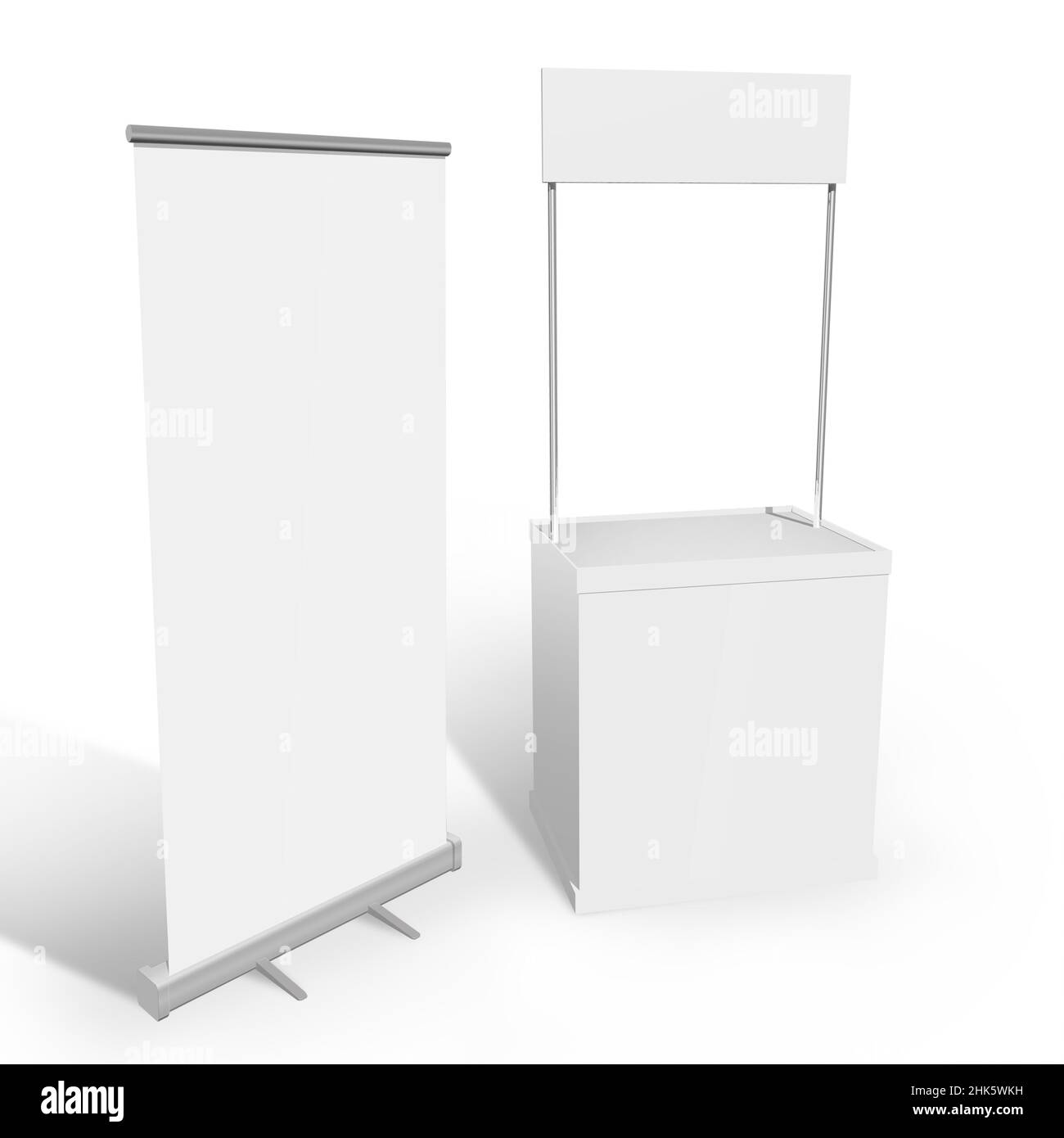 Promo Exhibition Display Stand Mockup 3D Rendering Stock Photo - Alamy