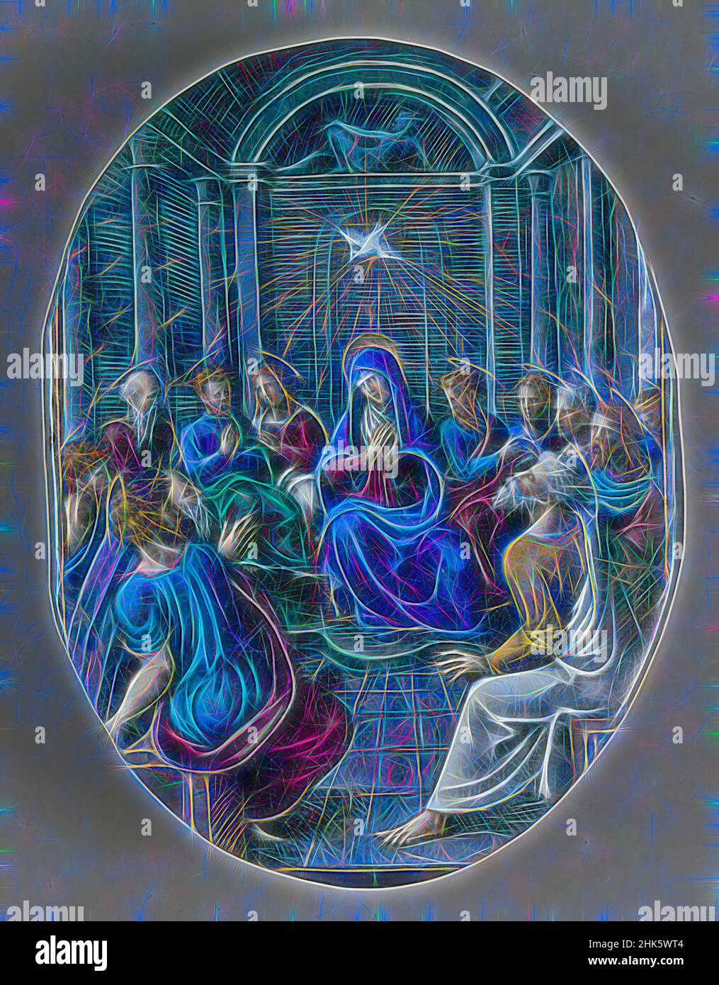 Inspired by Pentecost, attributed to Jean II Pénicaud, French, c.1515 ...