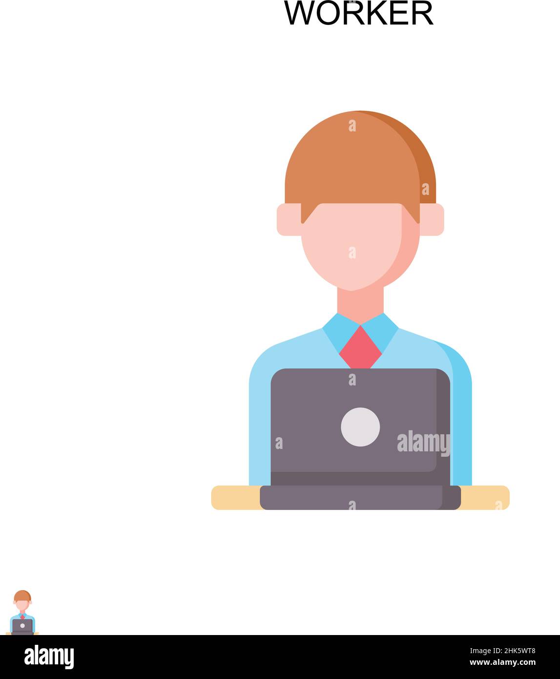 Worker Simple vector icon. Illustration symbol design template for web ...