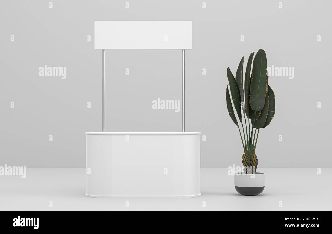 Promo Exhibition Display Stand Mockup 3D Rendering Stock Photo - Alamy