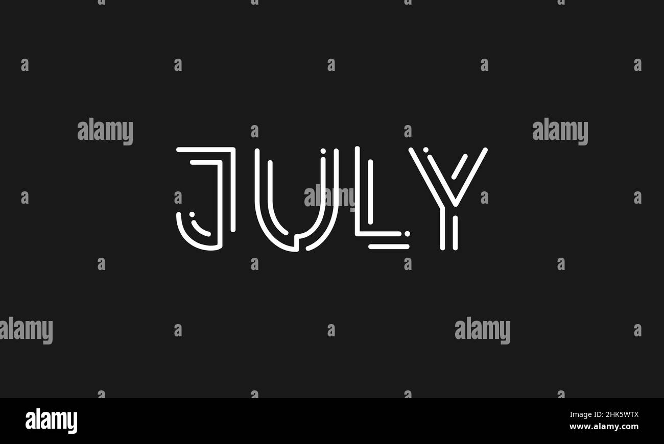 Word JULY in letters - Initial vector design - Premium Icon, Logo ...