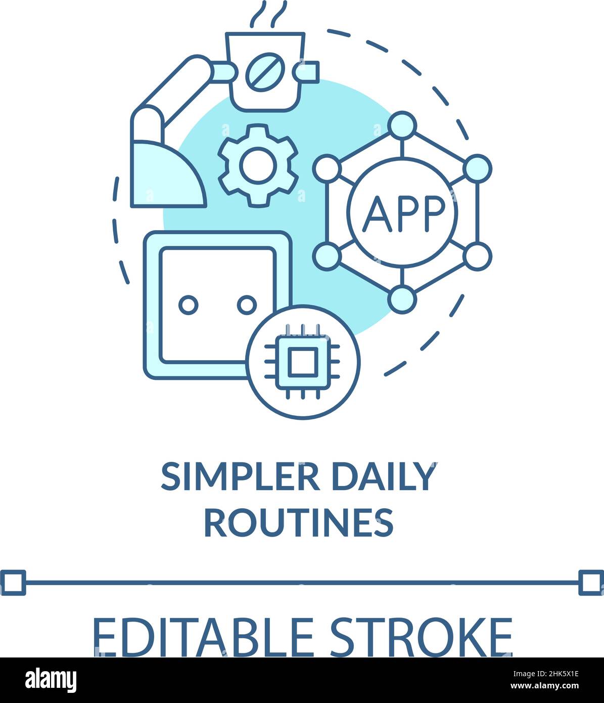 Simpler daily routines turquoise concept icon Stock Vector Image & Art ... Simpler daily routines turquoise concept icon Stock Vector Image & Art ...