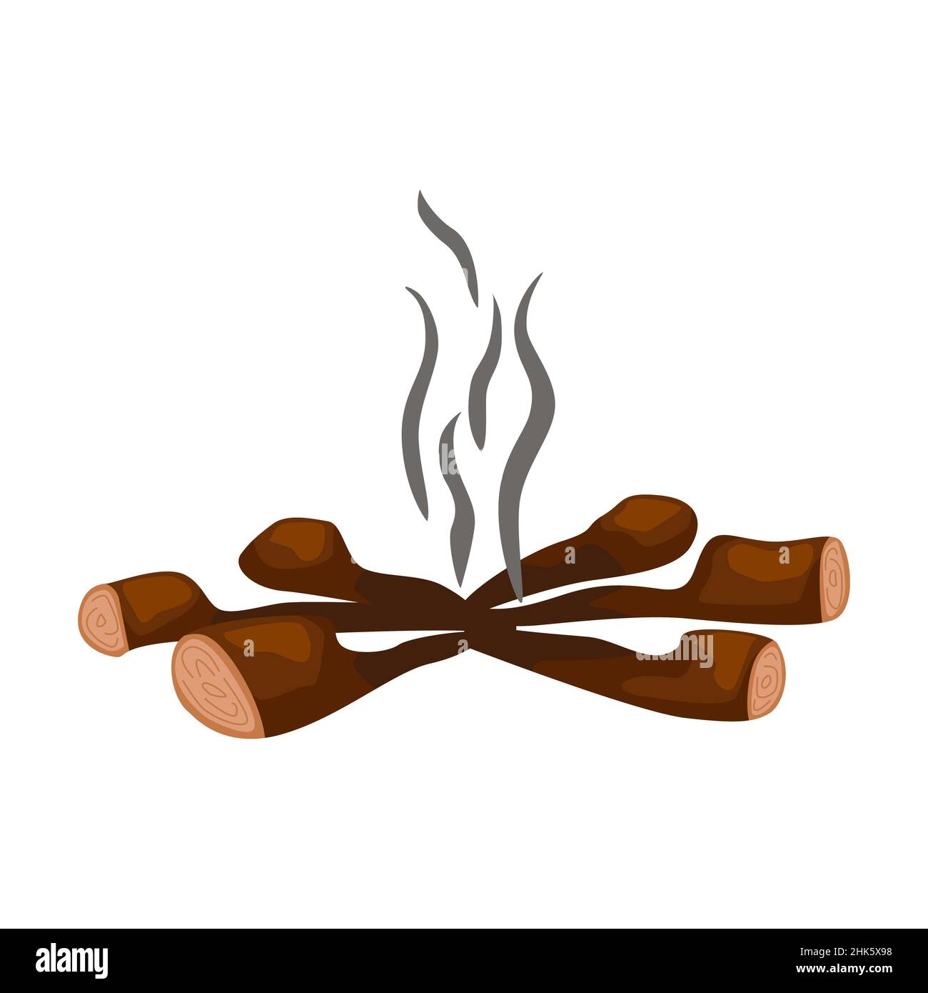 Star burn out campfire isolated on white background. Hiking fireplace ...