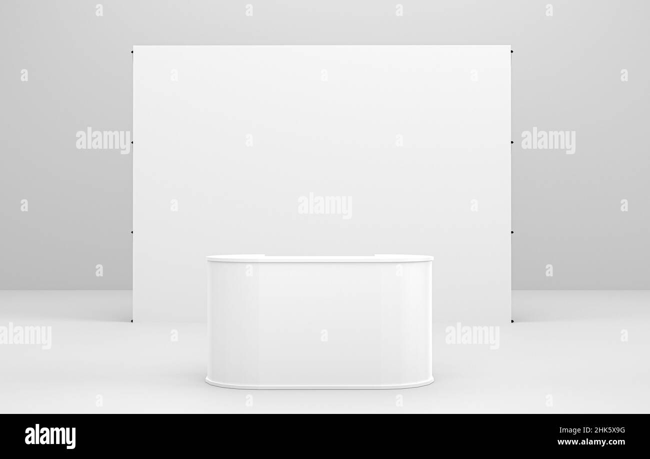 Promo Exhibition Display Stand Mockup 3D Rendering Stock Photo - Alamy
