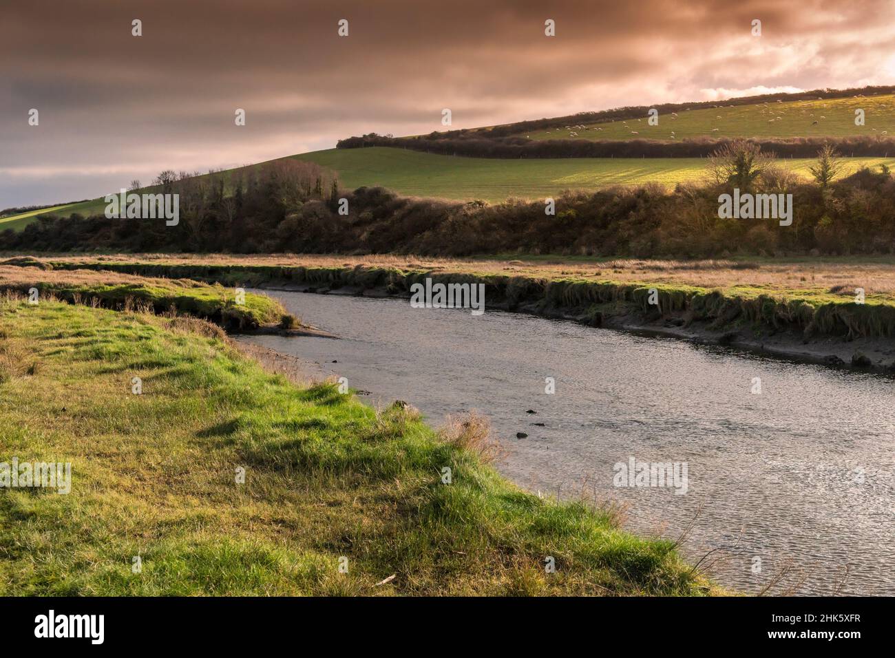 The tidal Gannel River in Newquay in Cornwall Stock Photo - Alamy