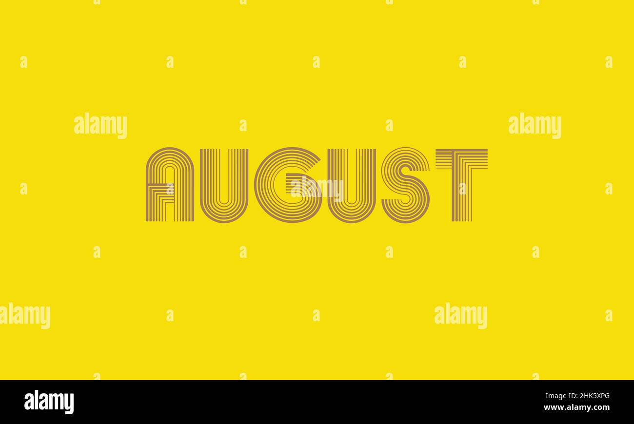 Word AUGUST in letters - Initial vector design - Premium Icon, Logo ...