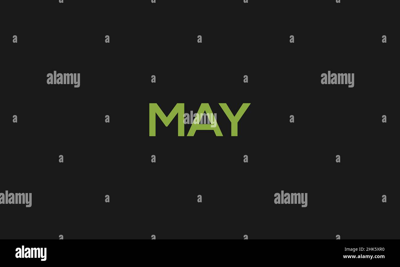 Word MAY in letters - Initial vector design - Premium Icon, Logo vector ...