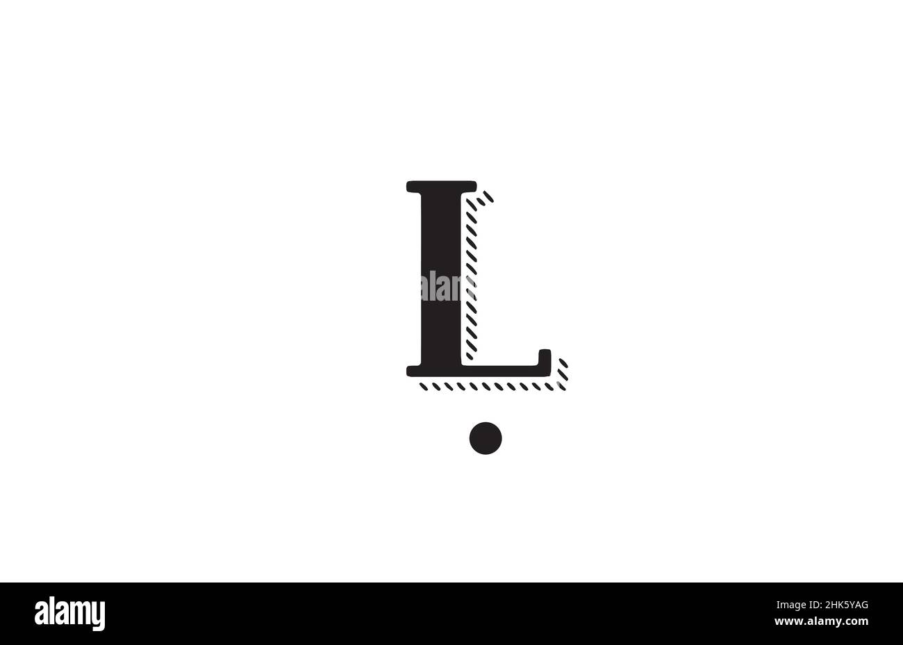 black and white L alphabet letter logo icon design. Creative template ...