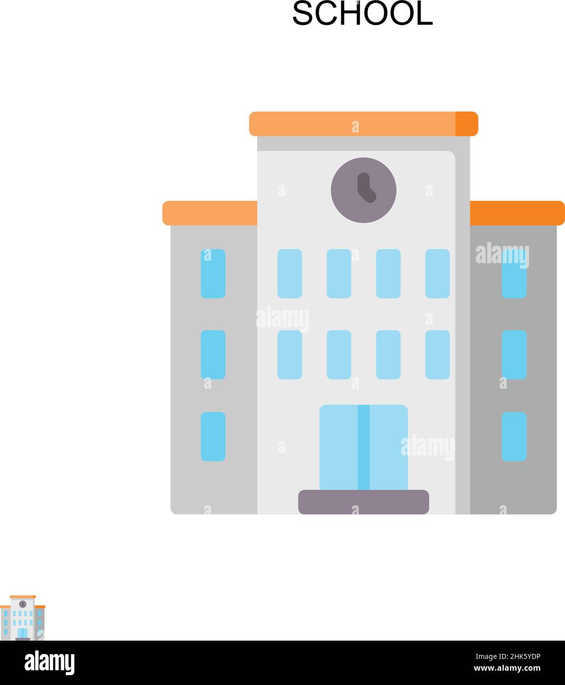 School Simple vector icon. Illustration symbol design template for web ...