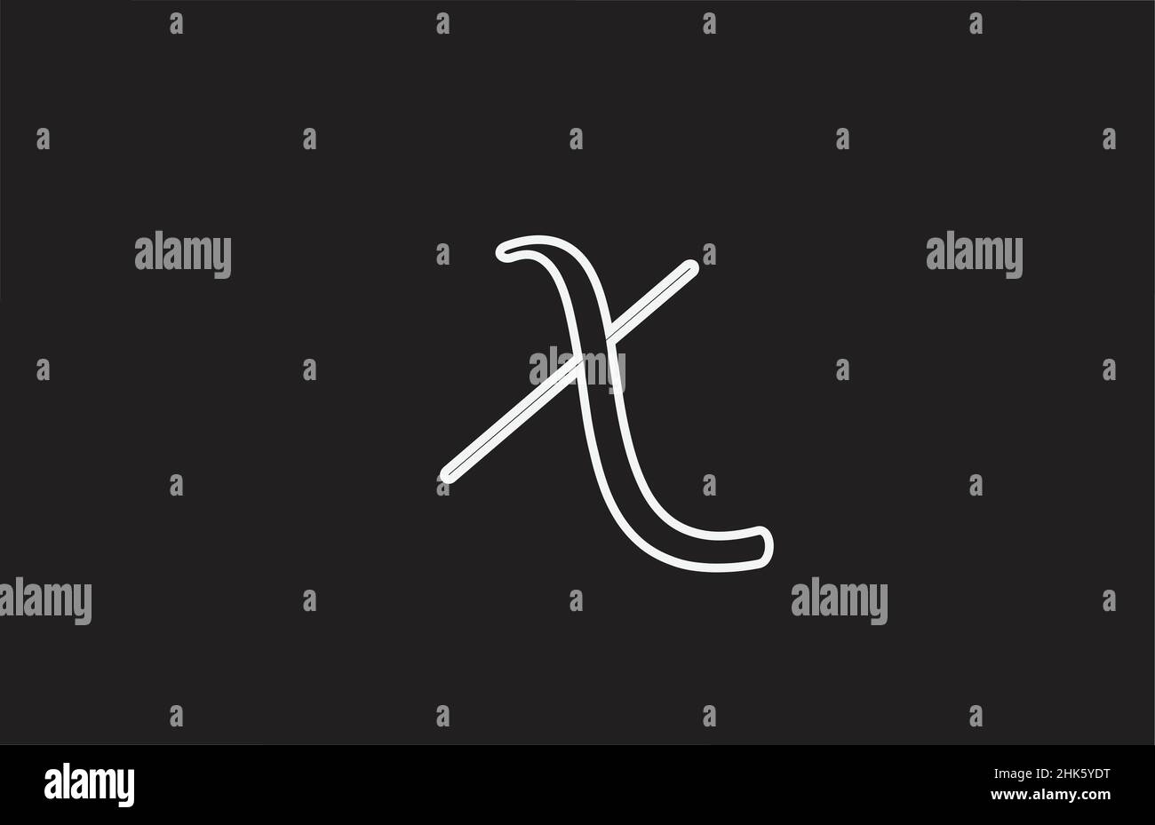 line X logo icon design with handwritten style. Creative template for ...