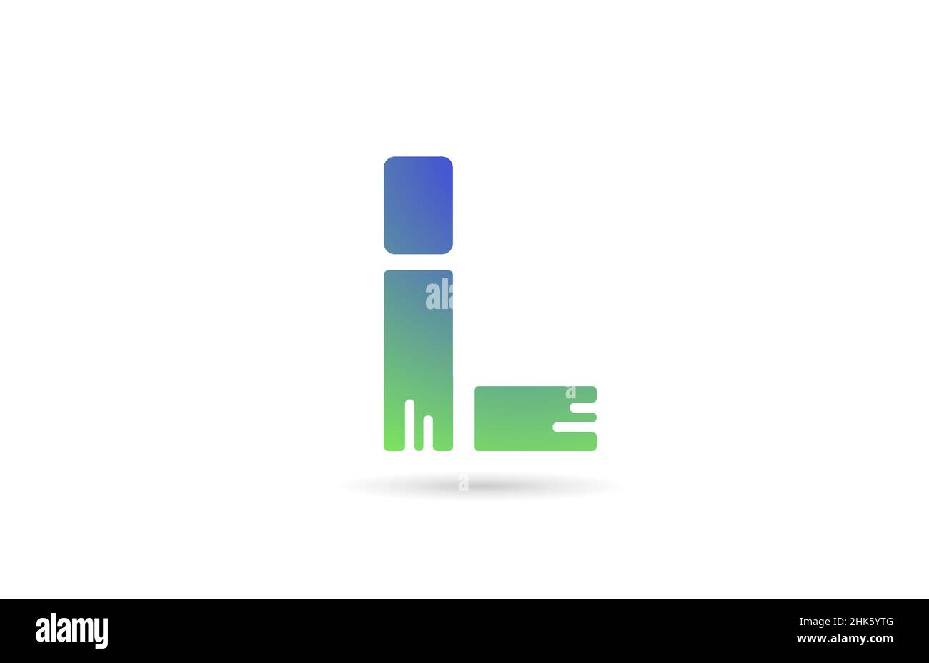 L green alphabet letter logo icon. Creative design for business or ...