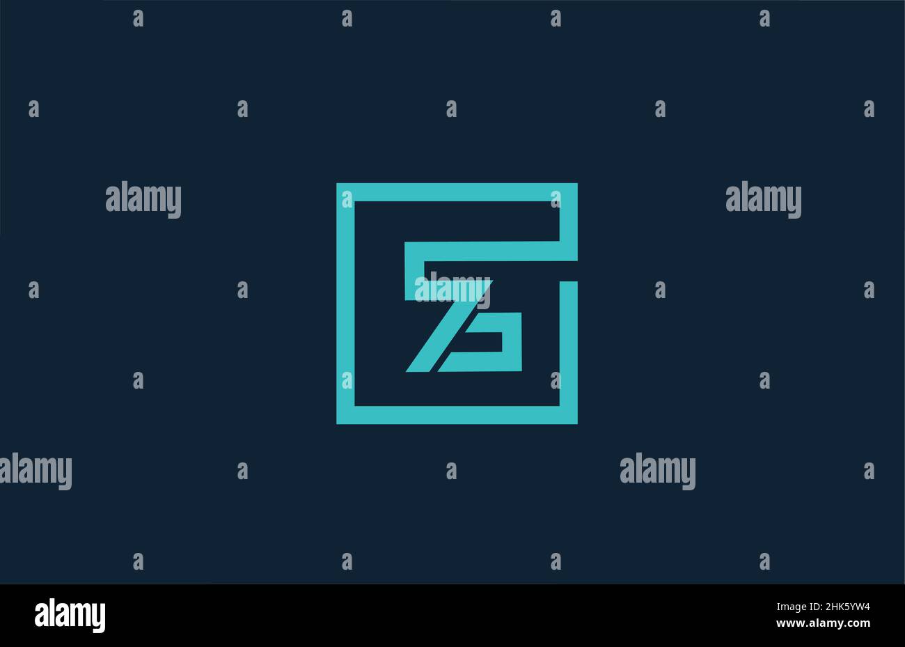 blue line Z alphabet letter logo icon design. Creative template for ...