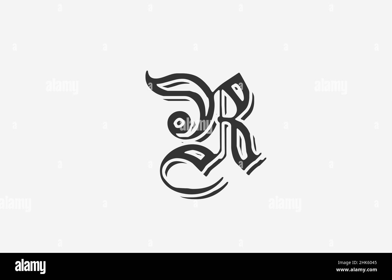 vintage R alphabet letter logo icon design. Creative template for ...