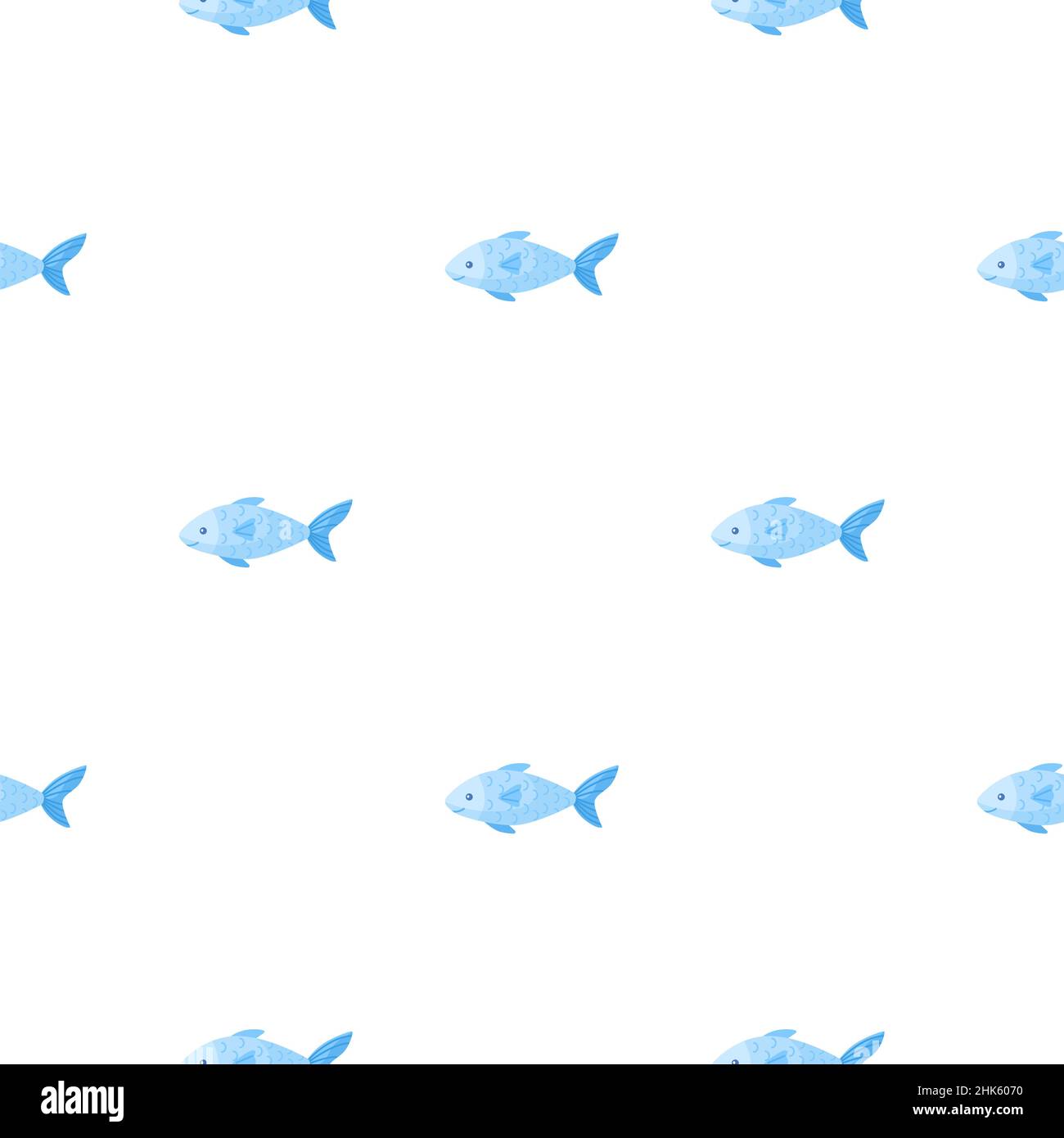 Seamless pattern fish on white background. Simple ornament with sea ...