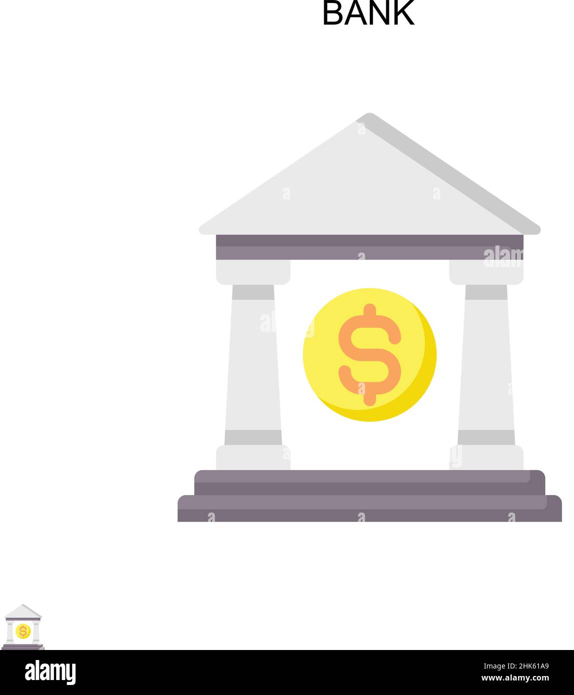 Bank Simple vector icon. Illustration symbol design template for web ...