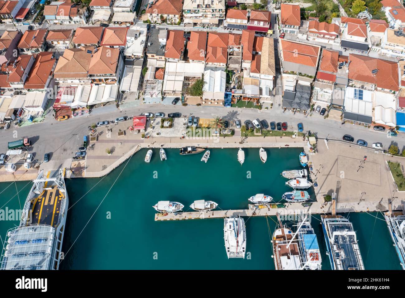 Nydri a small town in Lefkada, Greece Stock Photo - Alamy