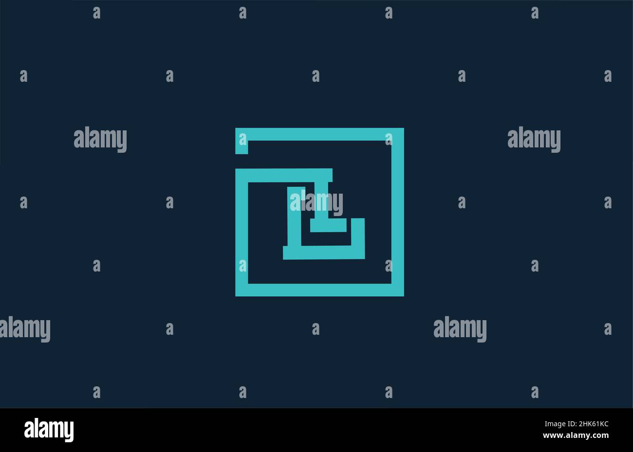 blue line L alphabet letter logo icon design. Creative template for ...