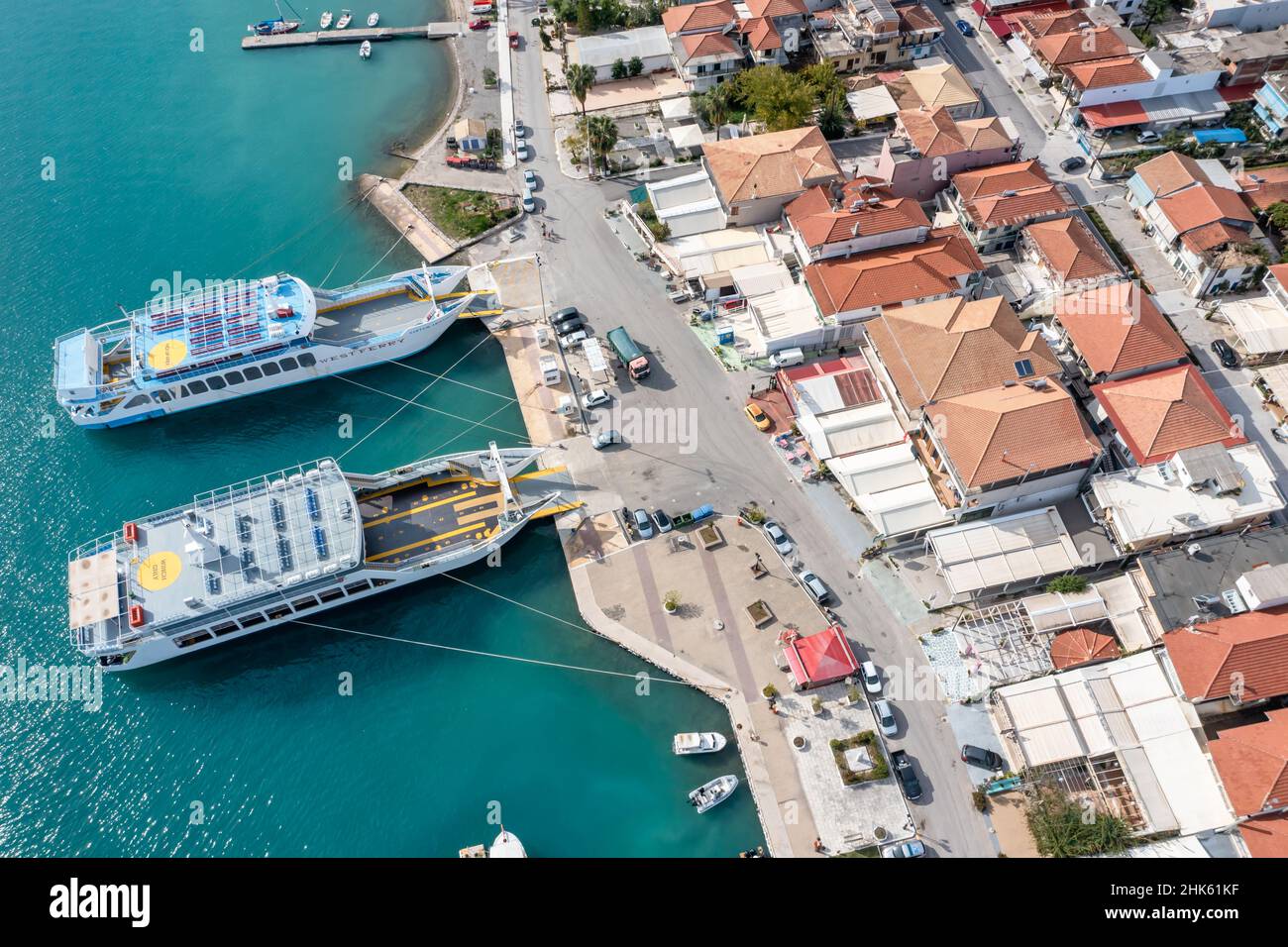 Nydri a small town in Lefkada, Greece Stock Photo - Alamy