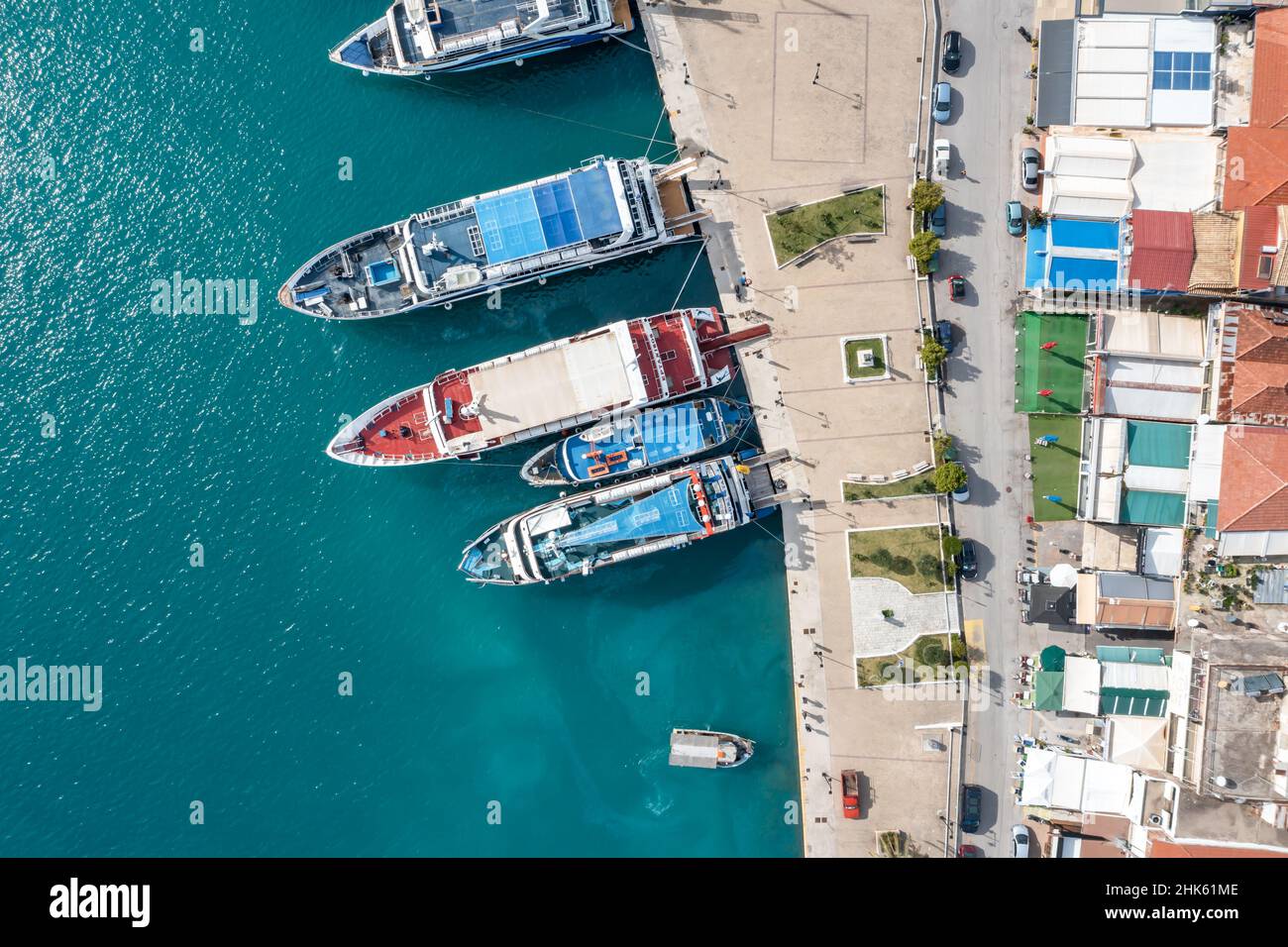 Nydri a small town in Lefkada, Greece Stock Photo - Alamy