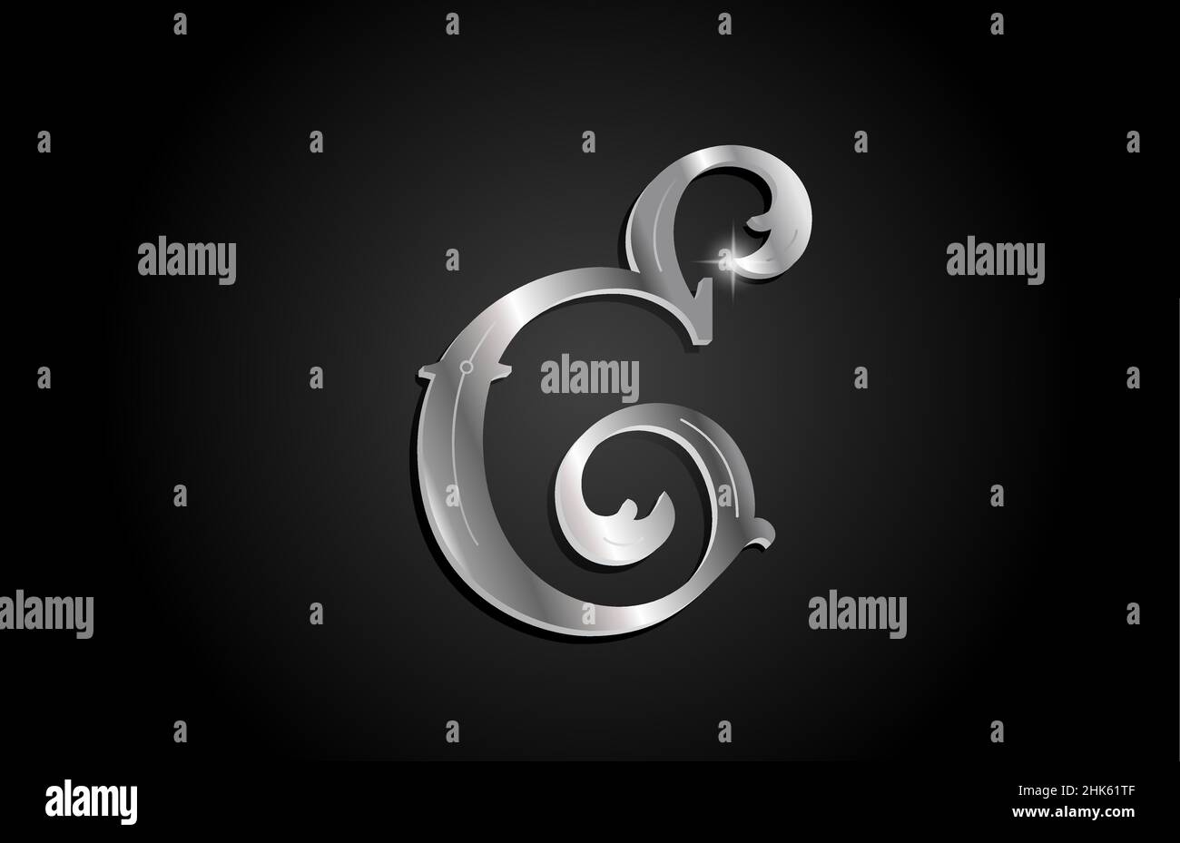 Silver metal E alphabet letter logo icon design. Creative template for ...