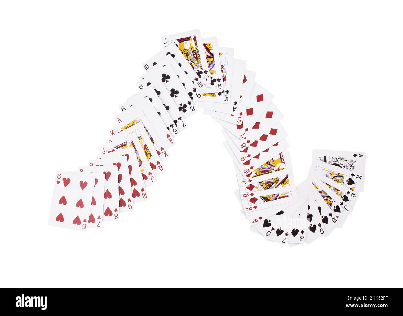 New unpacked playing cards. Isolated on a white background Stock Photo ...