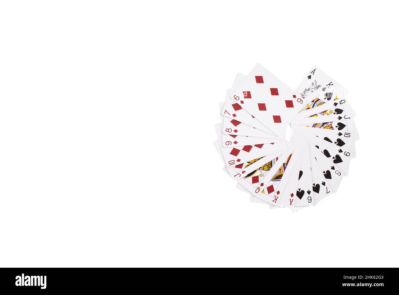 New unpacked playing cards. Isolated on a white background Stock Photo ...