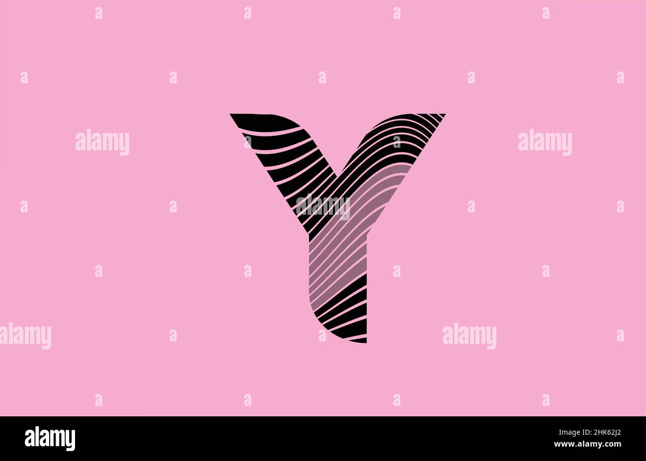 black letter Y logo icon design with pink background. Creative template ...