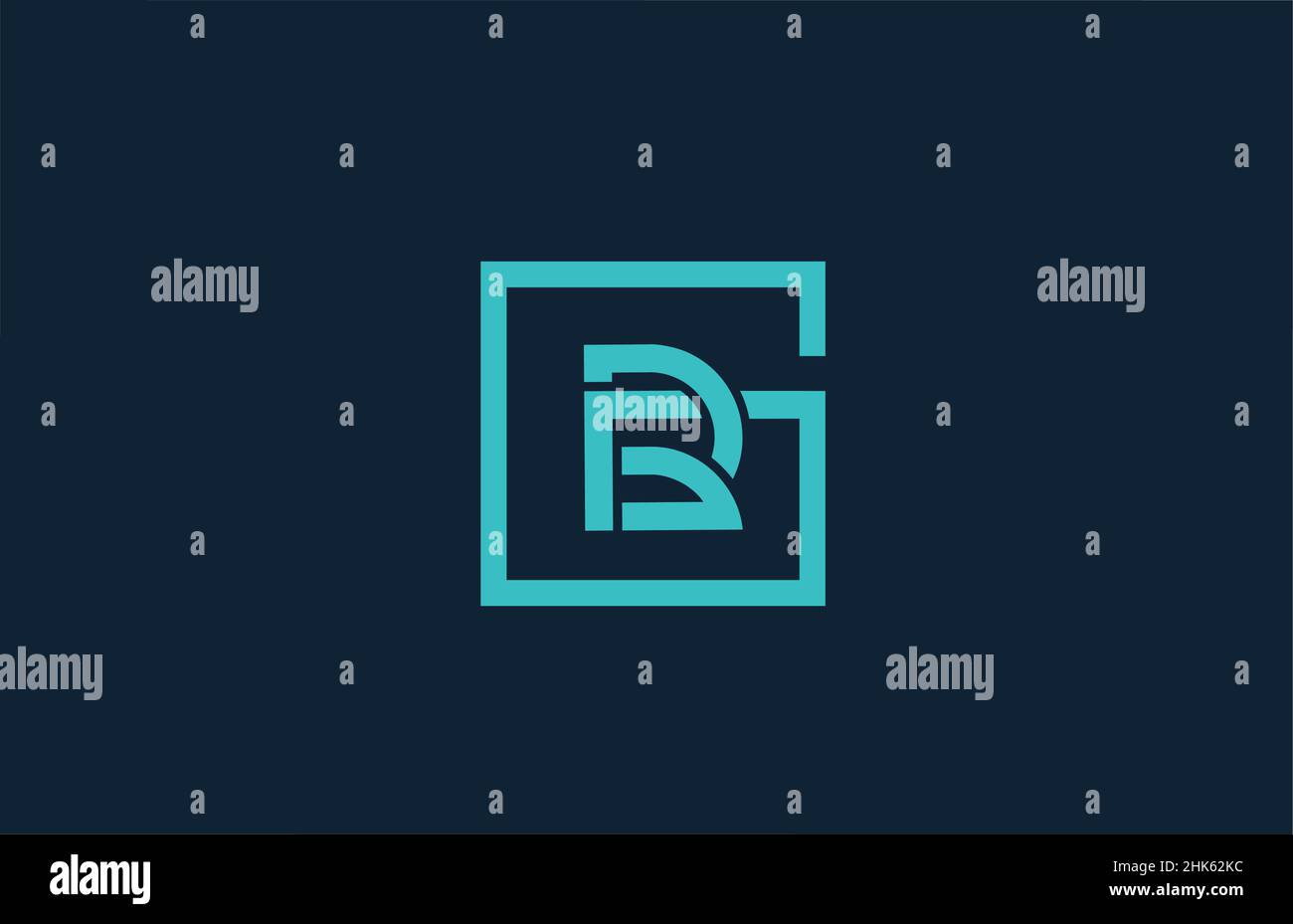 blue line R alphabet letter logo icon design. Creative template for ...
