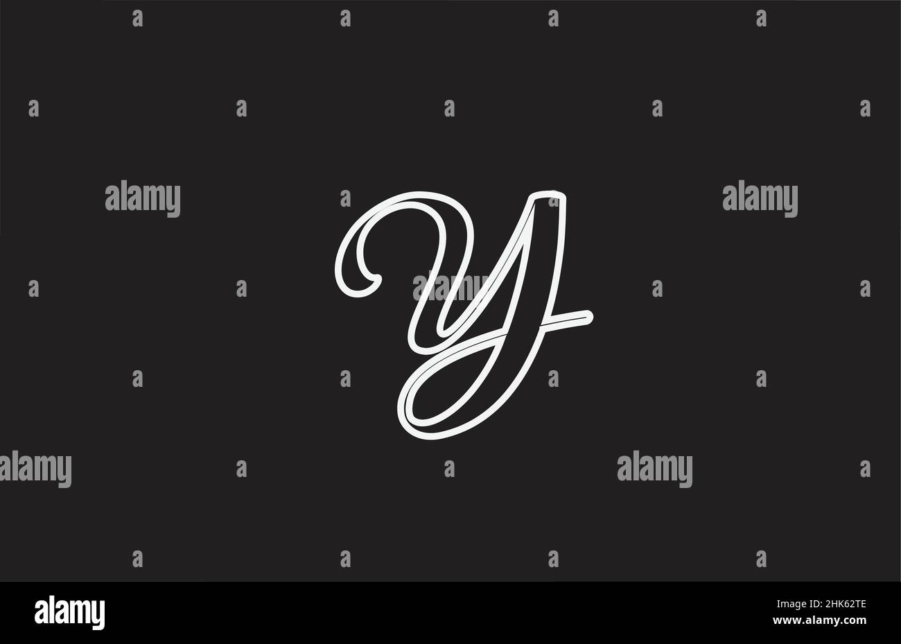 line Y logo icon design with handwritten style. Creative template for ...