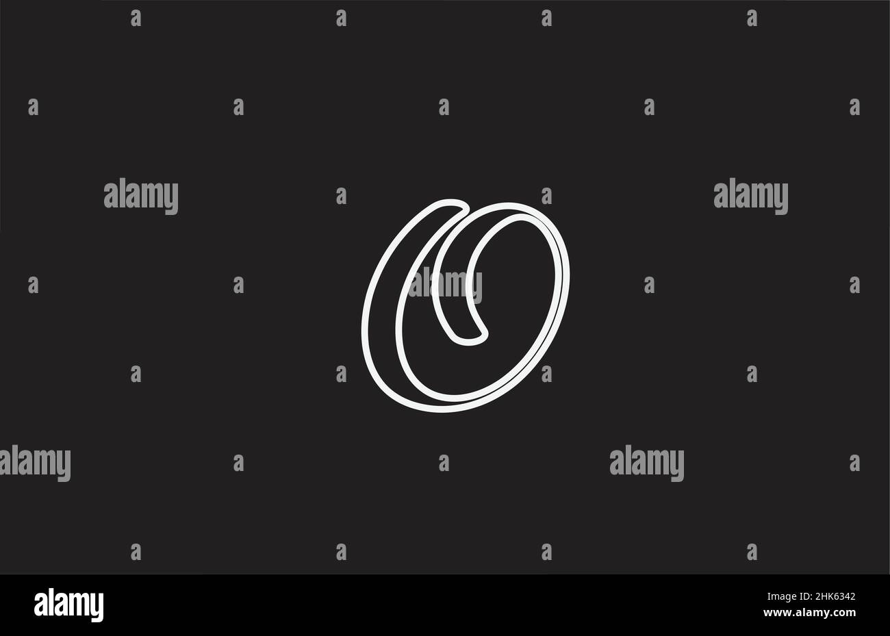 line O logo icon design with handwritten style. Creative template for ...